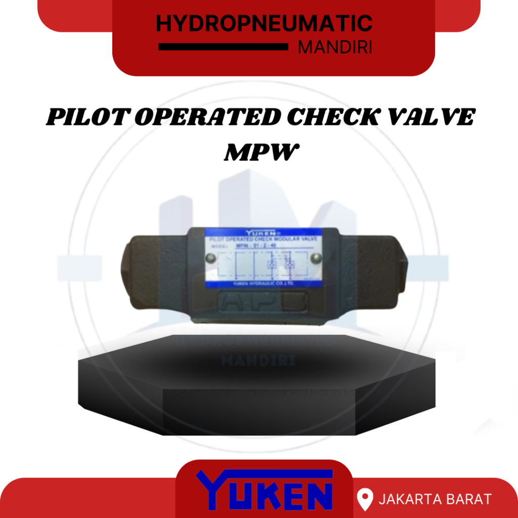 Jual MPW MODULAR PILOT OPERATED CHECK VALVE YUKEN MPW-01 / 03 / 04 / 06 ...
