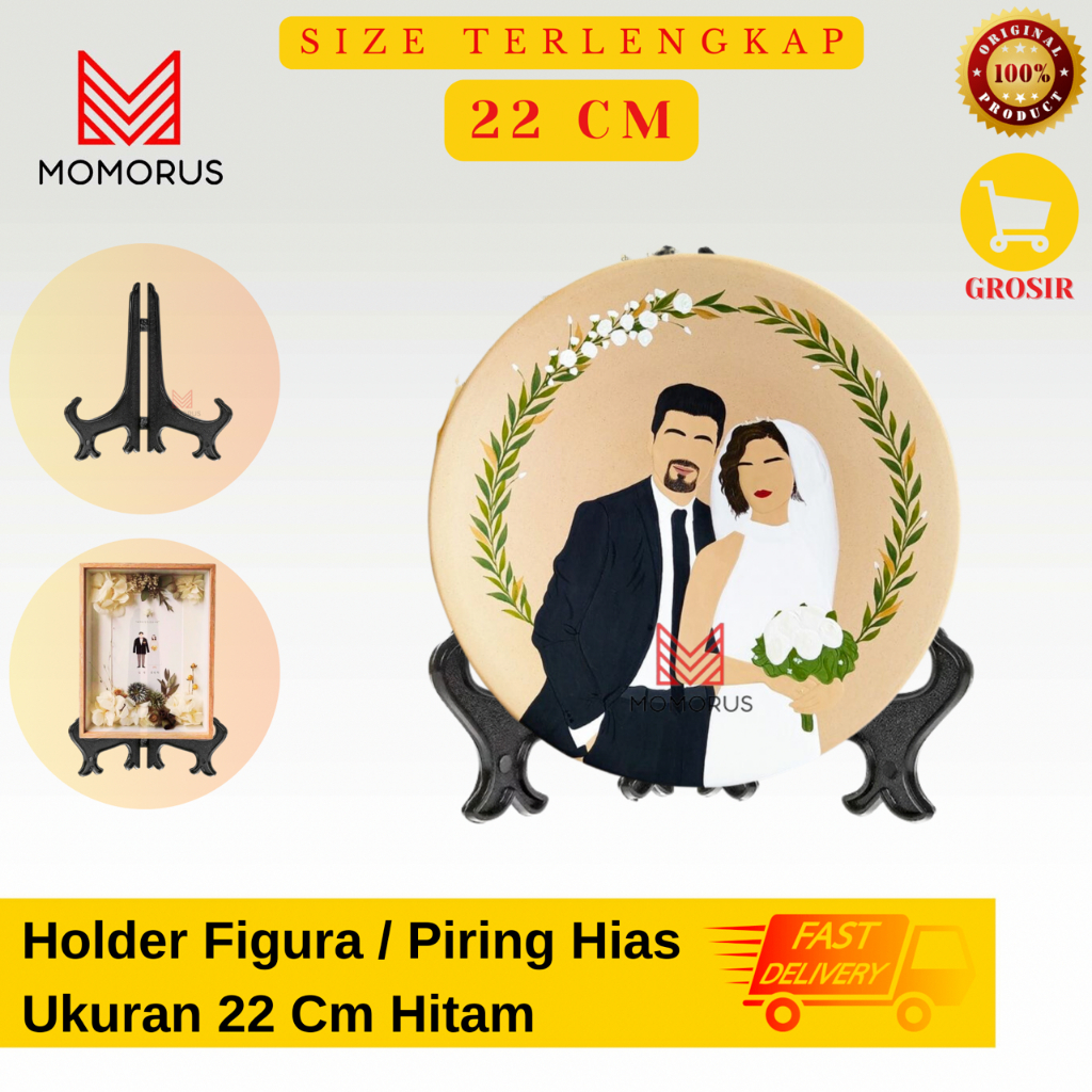 Jual Kaki Piring Pajangan Piring Kaligrafi Penyangga Mahar Stand ...