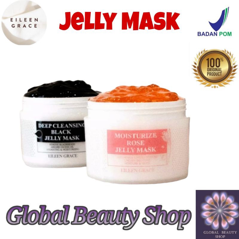 Jual EILEEN GRACE - Moisturize Rose Jelly Mask + Deep Cleansing Black ...