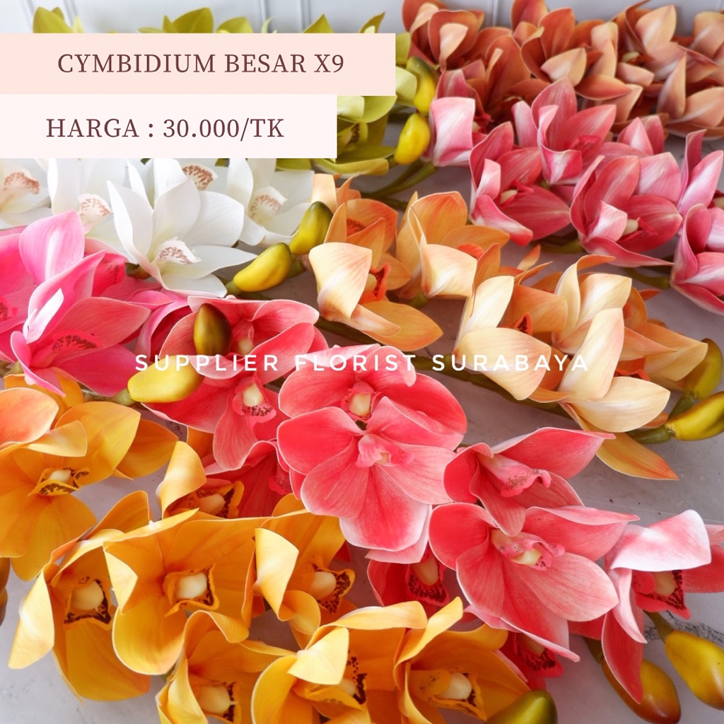 Jual [CYMBIDIUM BESAR X10] BUNGA PALSU ANGGREK CIMBIDIUM ARTIFICIAL ...