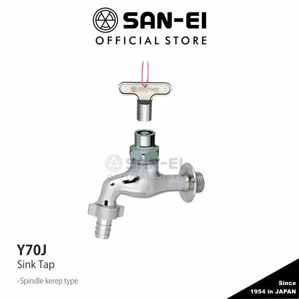 Jual SAN-EI Sink Tap with Coupling Y70J | Keran Tembok dengan Sambungan Selang | Shopee Indonesia