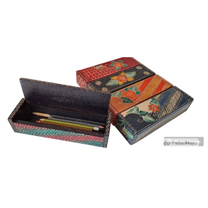 Jual Doskrib Kayu Batik | Tempat Pensil Kayu | Pencil Case Batik | Oleh-oleh Khas Jogja | Shopee ...