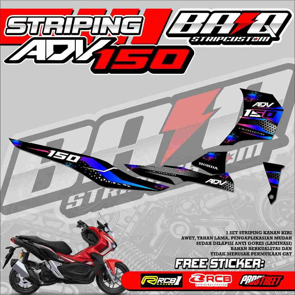 Jual STICKER STRIPING ADV 150 - STRIPING ADV 150 PREMIUM GRAFIK 01 ...