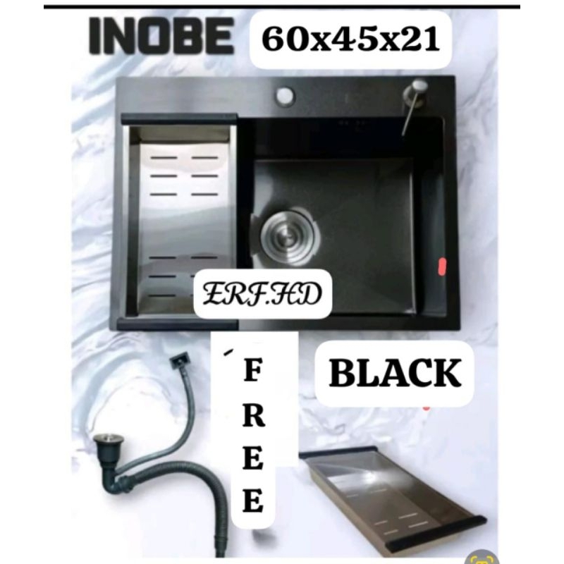 Jual BAK CUCI PIRING / KITCHEN SINK STAINLESS 1 LUBANG WARNA BLACK ...