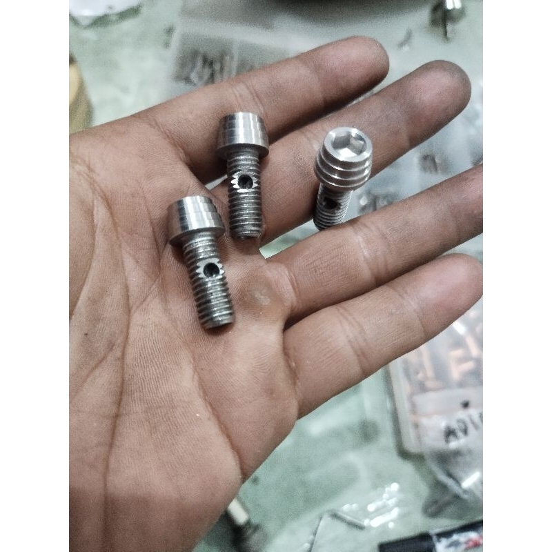 Jual Baut Oil coller baut 12 / M8 x 20 stainles custom | Shopee Indonesia