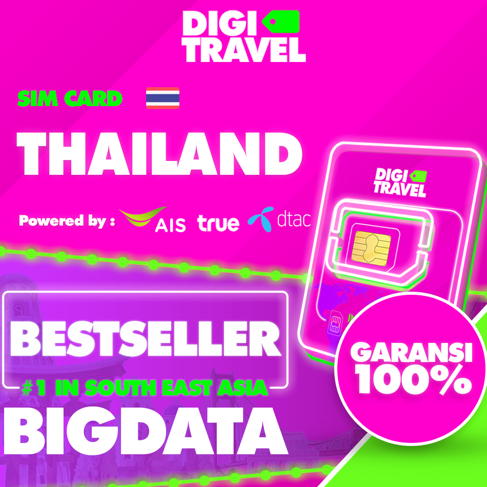 Jual Harga Termuraah.. DIGI TRAVEL Sim Card Thailand AIS / DTAC Kartu ...