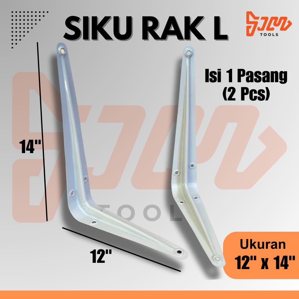 Jual Siku Rak L / Siku Penyangga Rak Putih (1 PASANG) | Shopee Indonesia