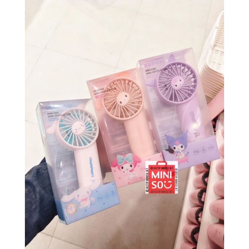 Jual MINISO x SANRIO 🆕 Kipas Angin Portable / Mini Fan Rechargeable ...