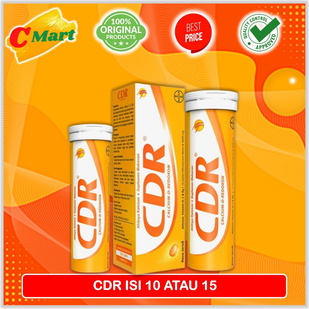 Jual CDR Calcium-D Effervescent 10 Tab & 15 Tab - Vitamin Tulang & Gigi ...