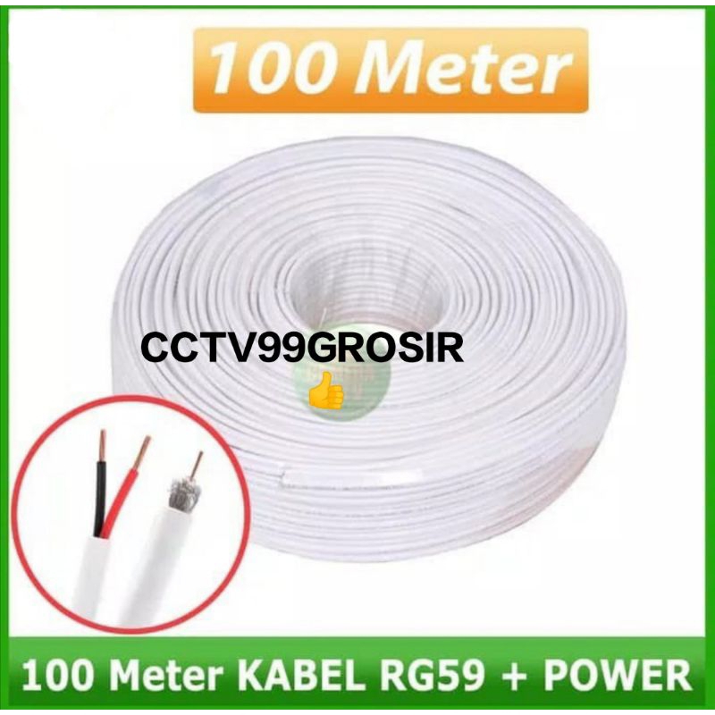 Jual Kabel Cctv 100m Kabel Rg 59 Coaxial + Power 100 Meter | Shopee ...