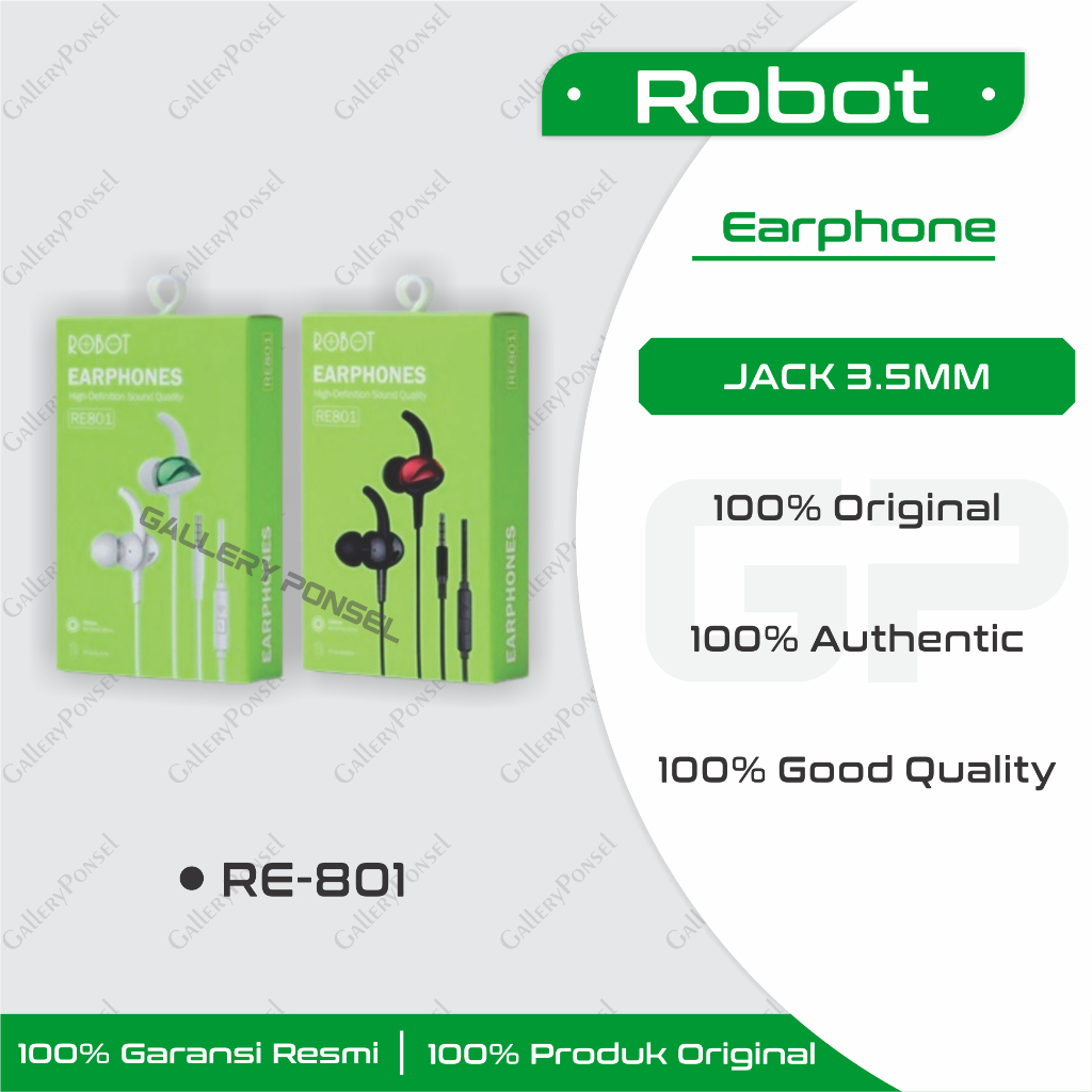 Jual Headset / Earphone ROBOT Bass - RE801 (1PCS) | Shopee Indonesia