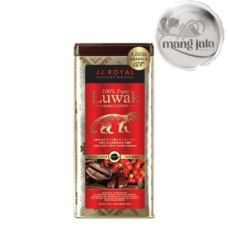 Jual JJ ROYAL COFFEE 100% Pure Luwak Ground ( Kopi Bubuk ) ARABICA TIN ...