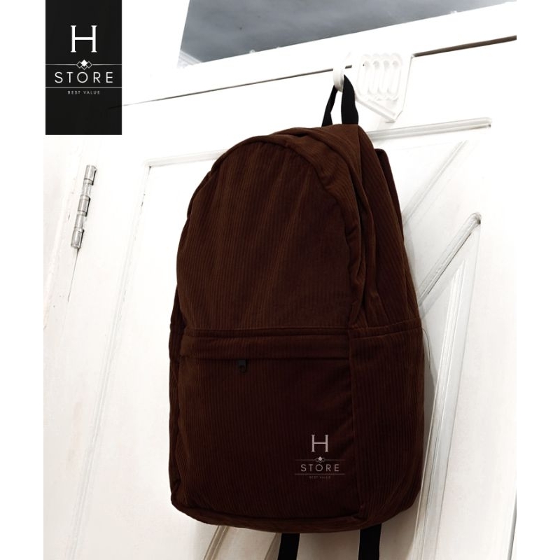 Jual Tas ransel corduroy bagpack corduroy tas ransel sekolah | Shopee ...