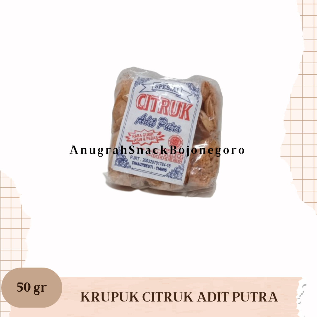 Jual Krupuk Citruk Adit Putra 50gr (isi 10 pcs) | Shopee Indonesia