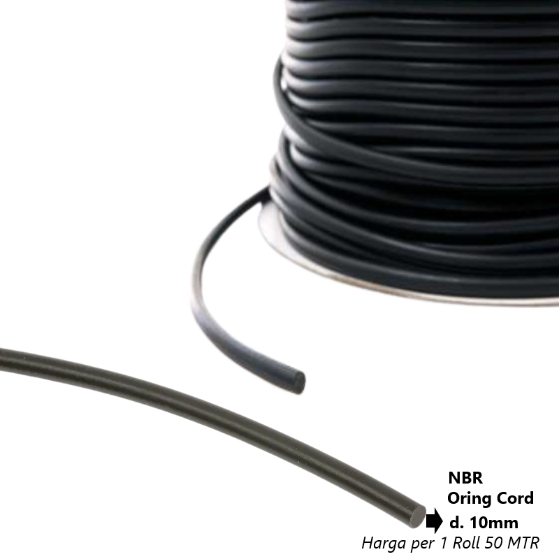 Jual Oring Cord NBR 10mm 1 Roll = 50 Meter / Oring Karet Bulat / Rubber Seal Cord | Shopee Indonesia