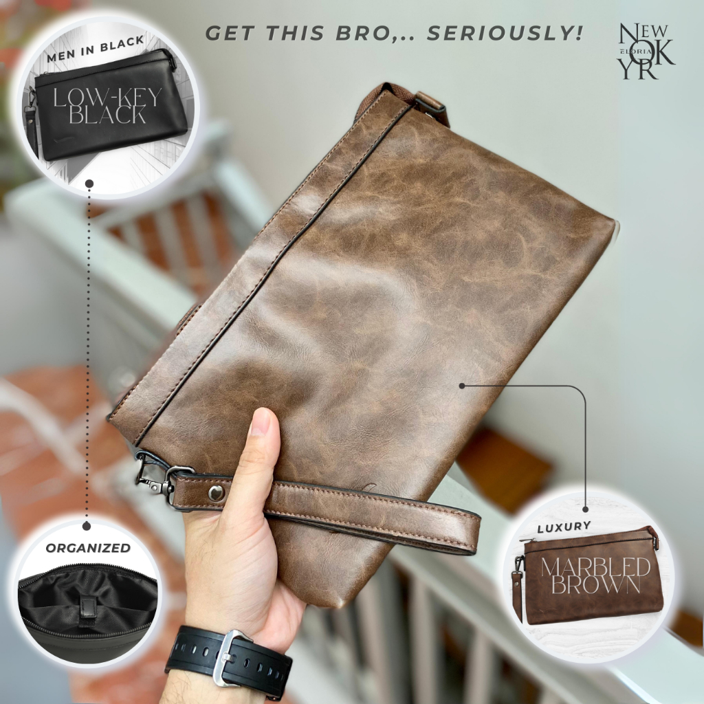 Jual CLUTCH PRIA HAND BAG LAKI-LAKI TAS TANGAN POUCH HP TABLET FORMAL ...