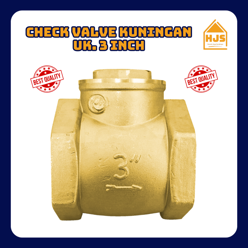 Jual [HJS] Check Valve Kuningan 3 Inch / Klep Tabok 3" Kuningan ...