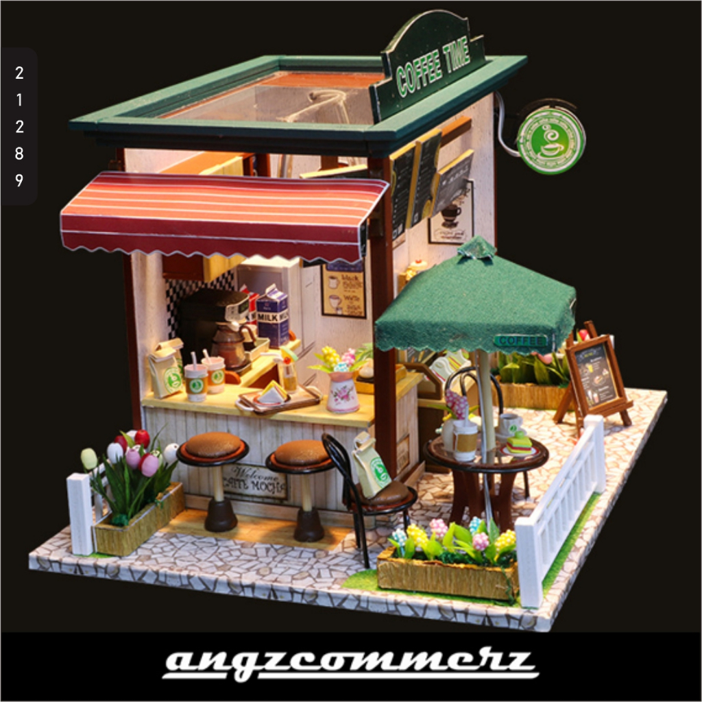 Jual DIY Kit Coffee Shop Model Miniature Set SMG | Shopee Indonesia