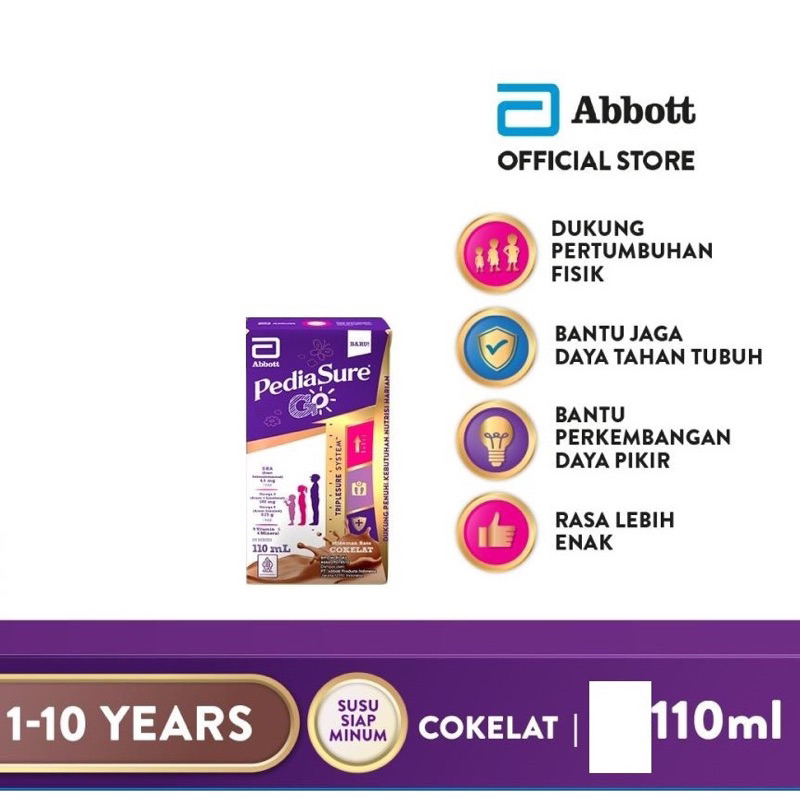 Jual Pediasure go susu uht coklat 110ml | Shopee Indonesia