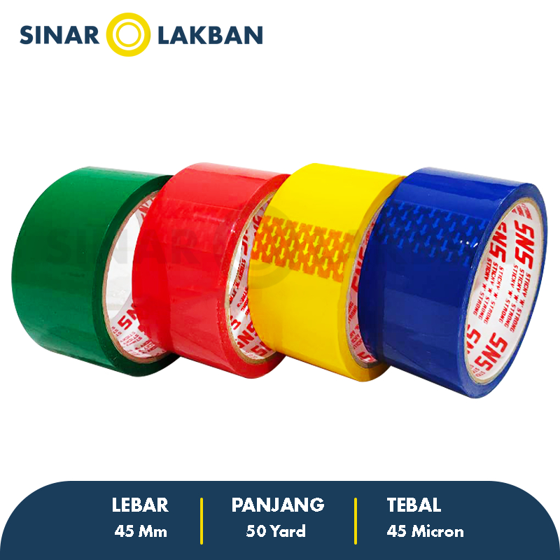 Jual Lakban Warna Warni 50 Yard x 45 Mm x 45 Mic Sticky N Strong (SNS ...