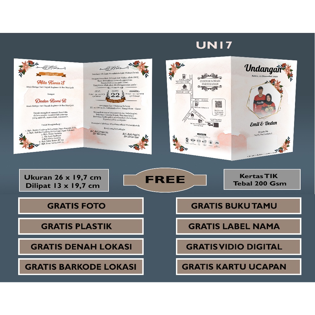 Jual undangan wedding - undangan pernikahan - undangan nikah - free ...