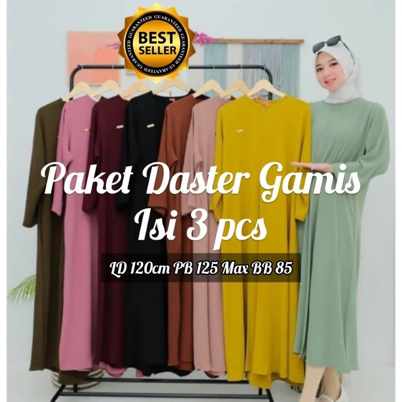 Jual Paket Usaha 3Pcs Daster Gamis Cringkle Airflow Ld 120cm Pb 125cm ...