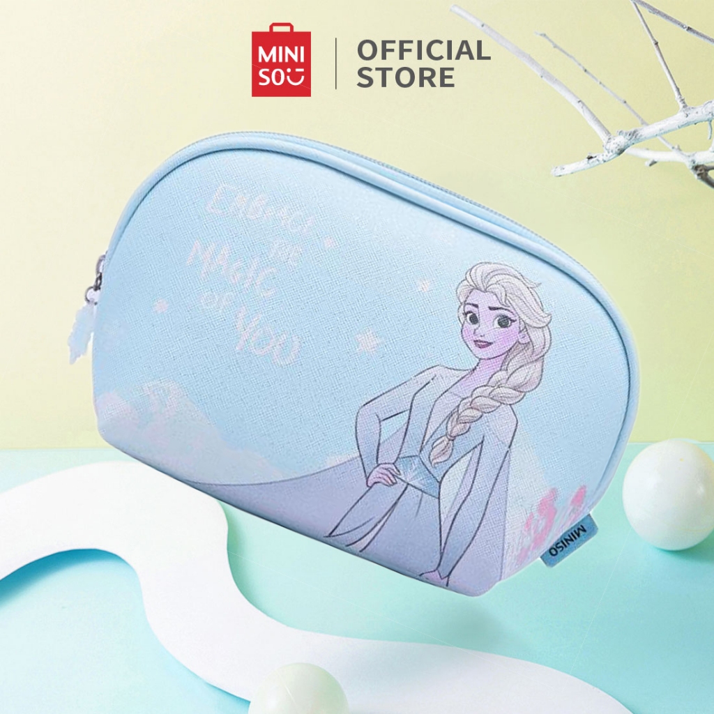 Jual MINISO Tas kosmetik Koleksi Disney Frozen Shell Shape Makeup Bags ...