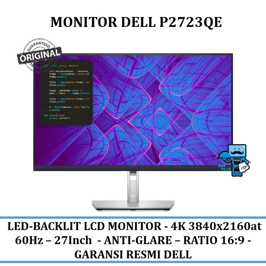 Jual Monitor Dell 27" P2723QE - IPS 4K USB-C DP HDMI Pivot Monitor ...