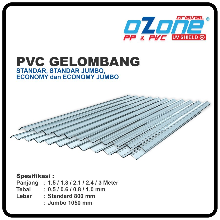 Jual Seng gelombang transparan / seng bening gelembang (min.10 lembar ...