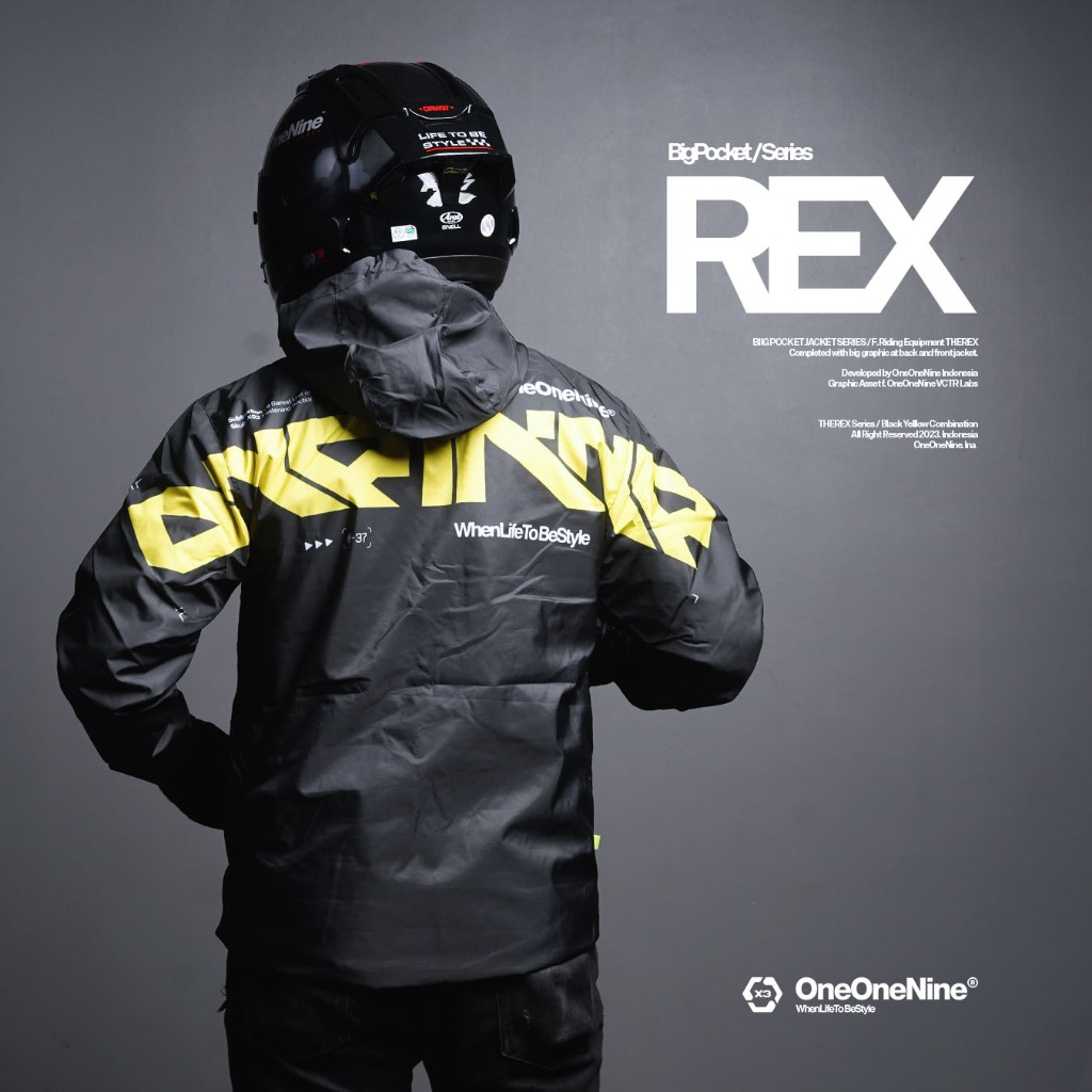 Jual KSR ONEONENINE - JACKET BIG POCKET REX BLACK YELLOW SERIES ...