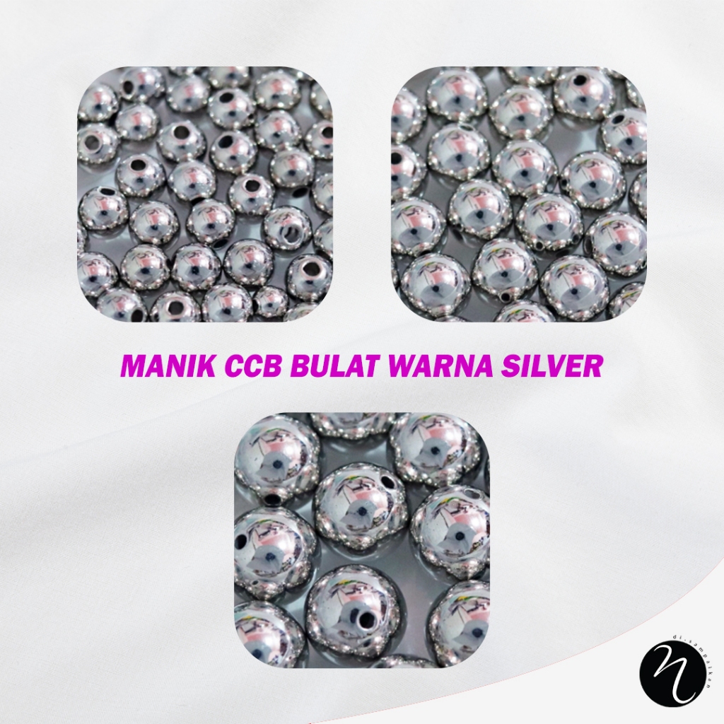Jual Manik CCB Silver BULAT Untuk Membuat Perhiasan Kalung Gelang Dan ...