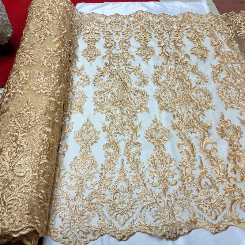 Jual kain tile bordir elisab premium | Shopee Indonesia
