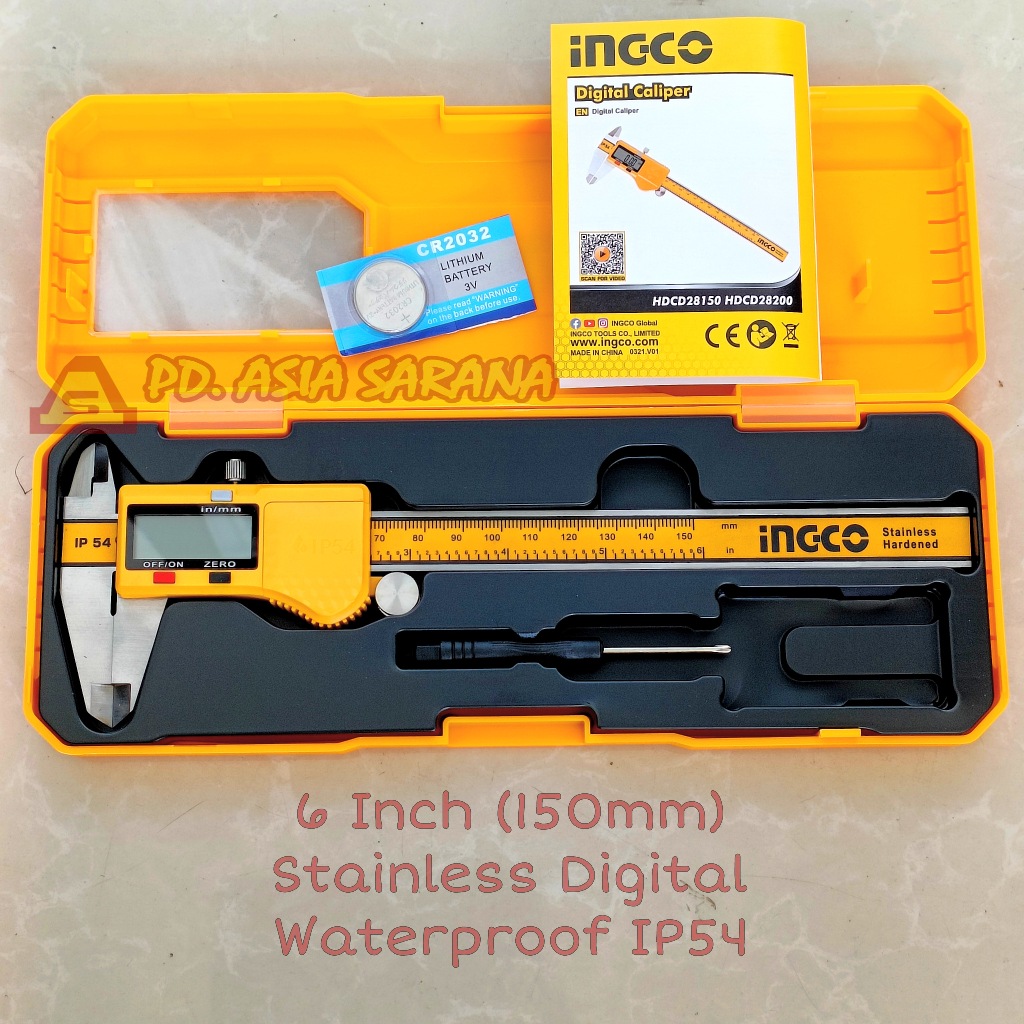 Jual Digital Vernier Caliper 6" Inch INGCO HDCD28150 Sigmat Jangka Sorong | Shopee Indonesia