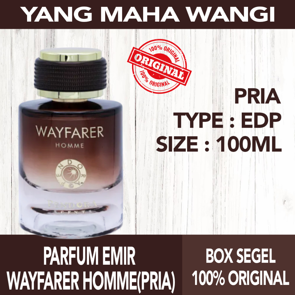 Jual PARFUM ORIGINAL PENDORA SCENTS WAYFARER EDP 100ML FOR MEN (BOX ...