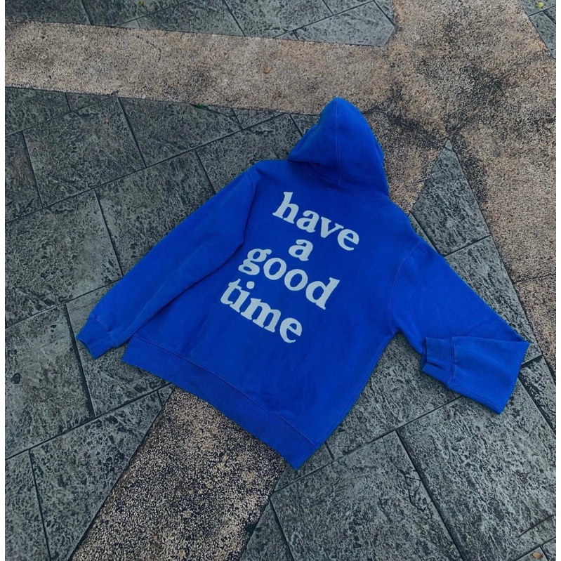 Jual Hoodie Have a Good Time backprint blue | Shopee Indonesia