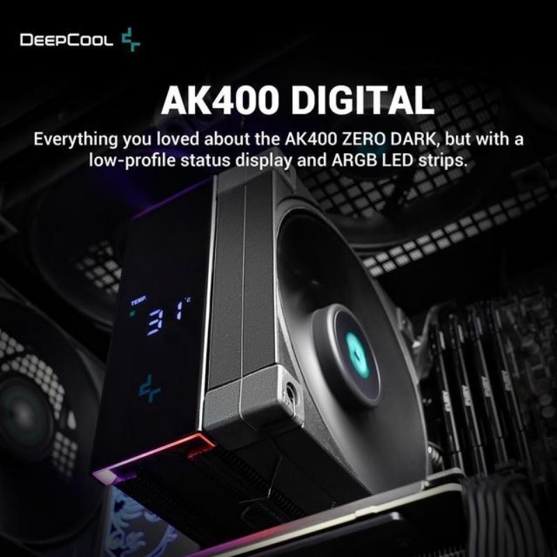Jual DEEPCOOL AK400 DIGITAL BLACK CPU COOLER | Shopee Indonesia