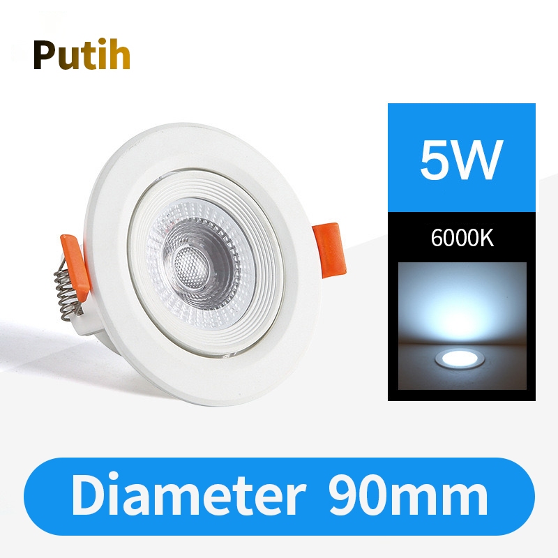 Jual Lampu LED Sorot Downlight 5 Watt Awet Super Terang LED Panel ...