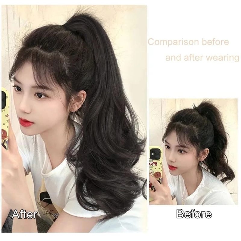 Jual {DS} Hiar Clip Pony Tail PoniTail Kuncir Ekor Kuda Panjang 55cm ...