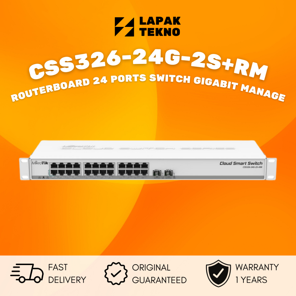 Jual Mikrotik CSS326-24G-2S+RM - Routerboard 24 Ports Switch Gigabit ...
