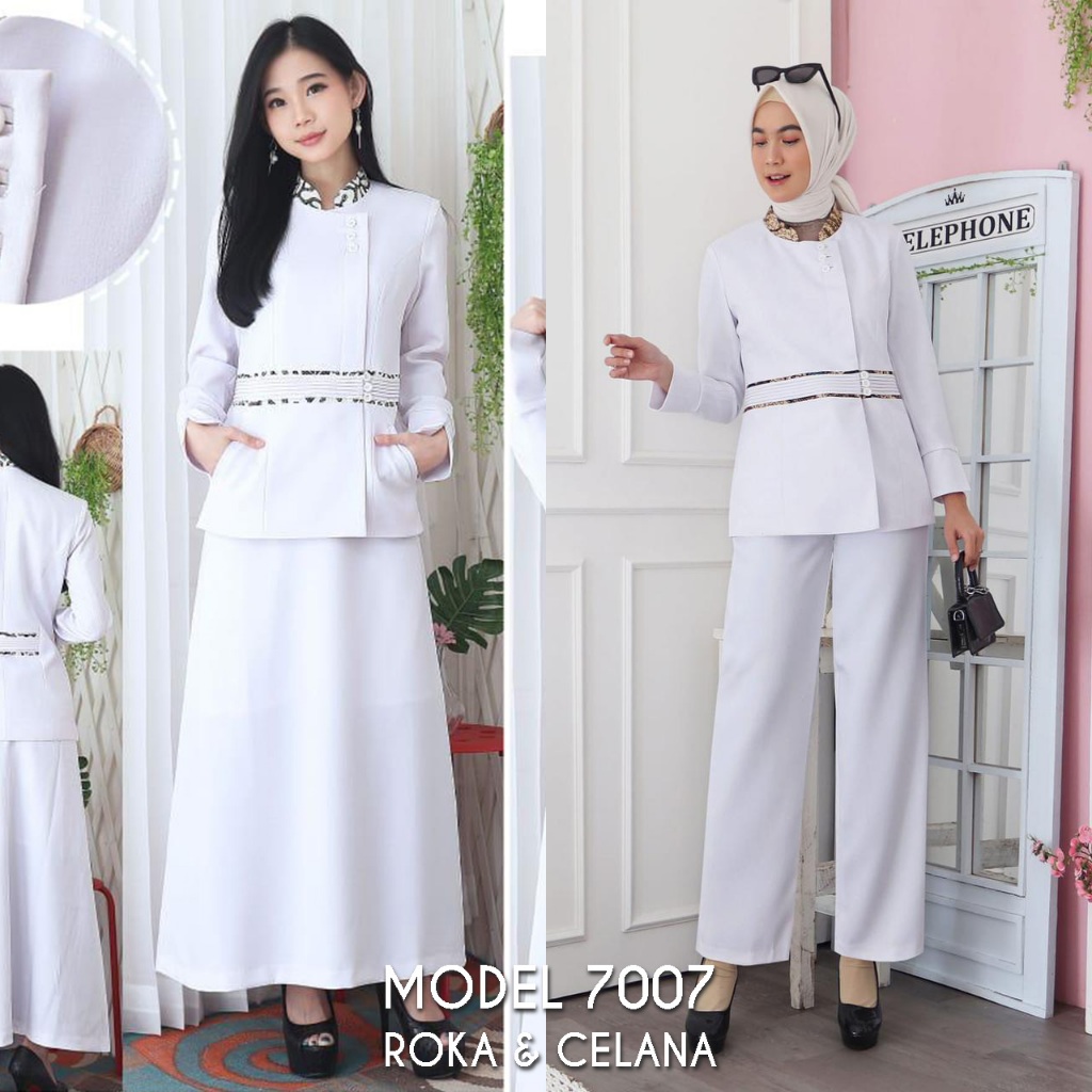 Jual Jas Blazer Lynelle Collection Seragam Wanita Setelan Rok A Lebar ...