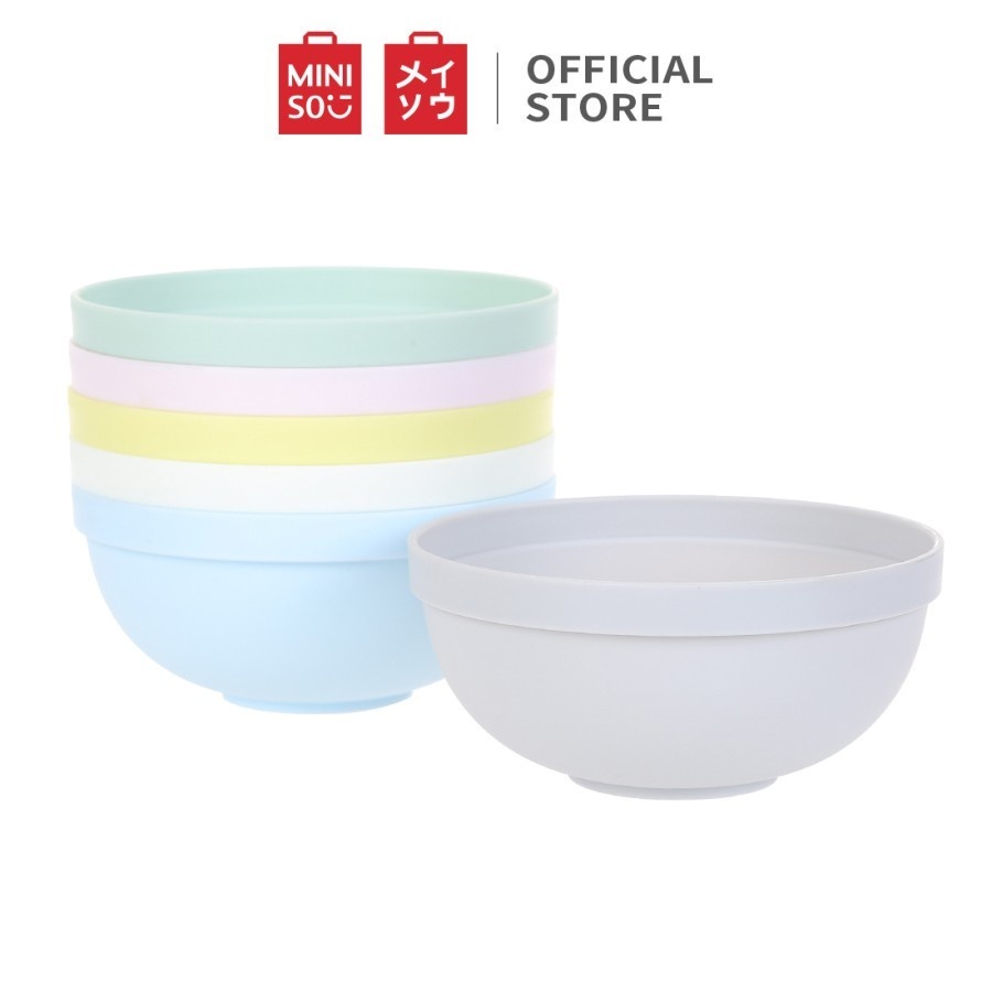 Jual MINISO MANGKUK SET PLASTIK RAMAH LINGKUNGAN ECO-FRIENDLY 6 PCS ...