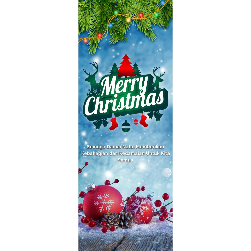 Jual Spanduk dan Banner Hari Raya Natal Christmas Ibadah Gereja Kristen ...