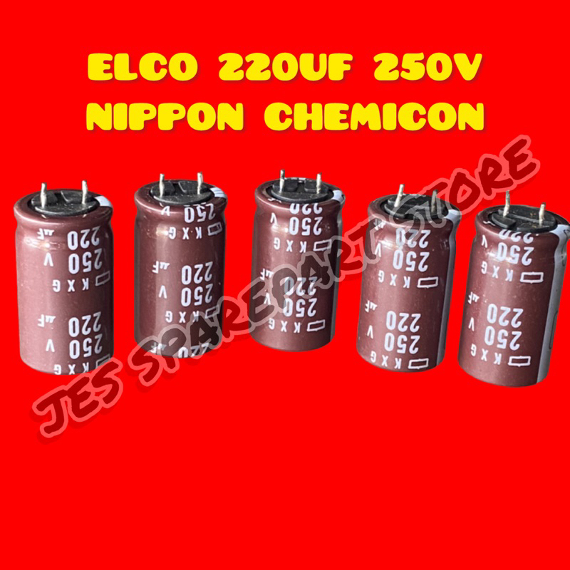 Jual ELCO 220uf 250V NIPPON CHEMICON | Shopee Indonesia