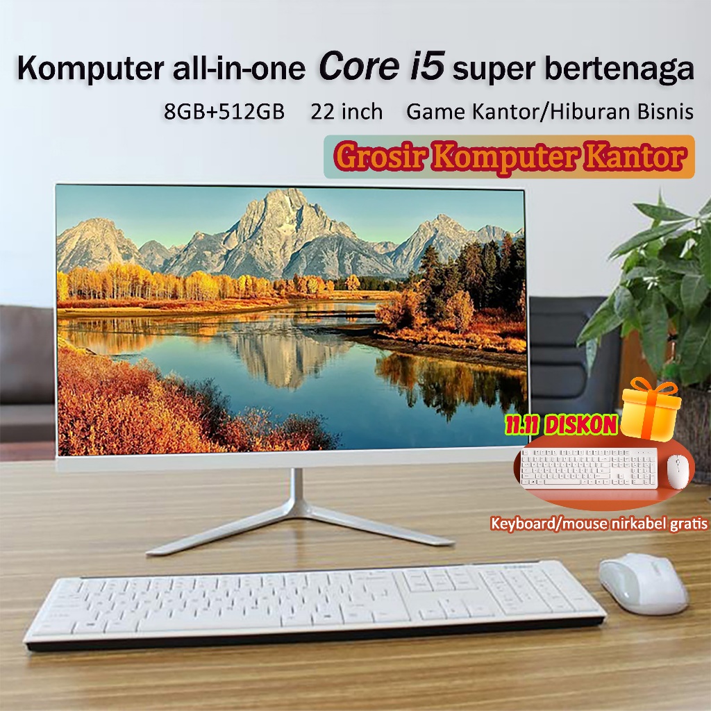 Jual Komputer kasir pc core i7 computer all in one full set 22/24 inch ...