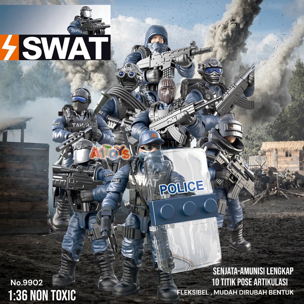 Jual Mainan tentara perang miniatur police set mini figure tenatar WW2 ...