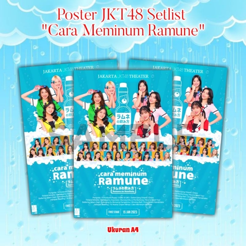 Jual Poster JKT48 Special Setlist Ramune no Nomikata/Cara Meminum Ramune | Shopee Indonesia