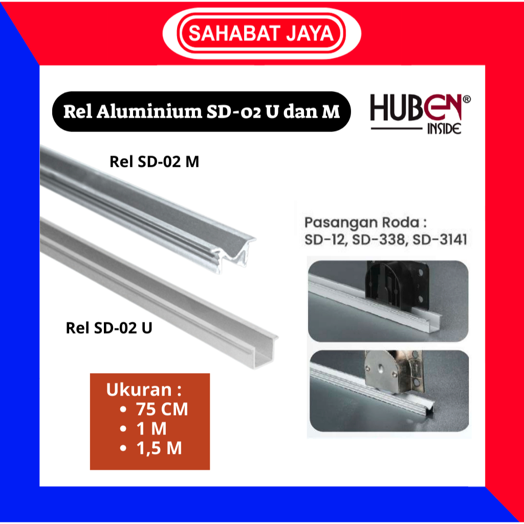 Jual Rel Sliding SD 02 U dan M Pintu Lemari Geser Pasangan Roda SD 338 / 3141 / 12 | Shopee ...