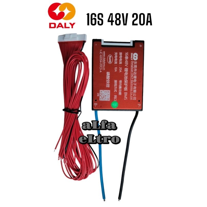 Jual BMS BATTERY BATERAI LIFEPO4 DALY 16S 48V 20A 30A 40A 50A 60A 100A ...