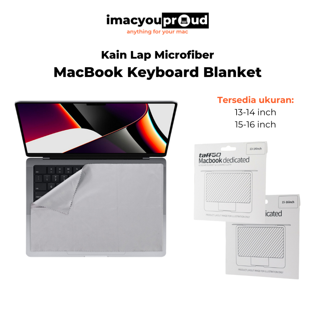 Jual COVER KEYBOARD BLANKET LAP MICROFIBER MACBOOK AIR PRO 13 14 15 16 ...