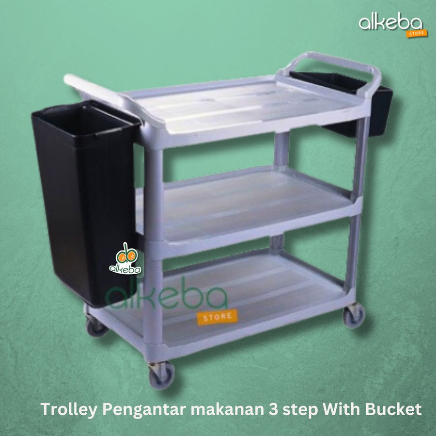 Jual Troli Dorong 3 step trolley with bucket Hotel Rumah Sakit Restoran ...